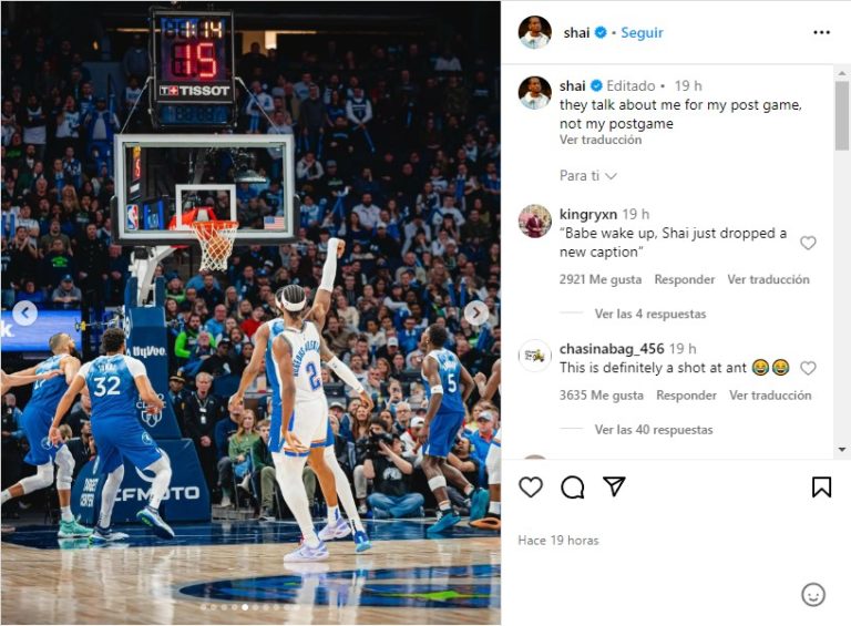 Shai Gilgeous-Alexander lanza un dardo a Anthony Edwards